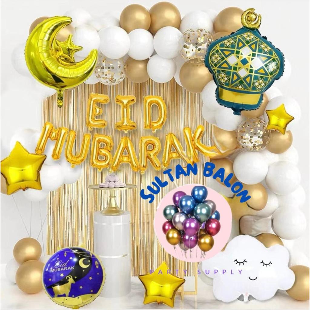 Jual Paket dekorasi idul fitri awan masjid bulan bintang lebaran eid ...