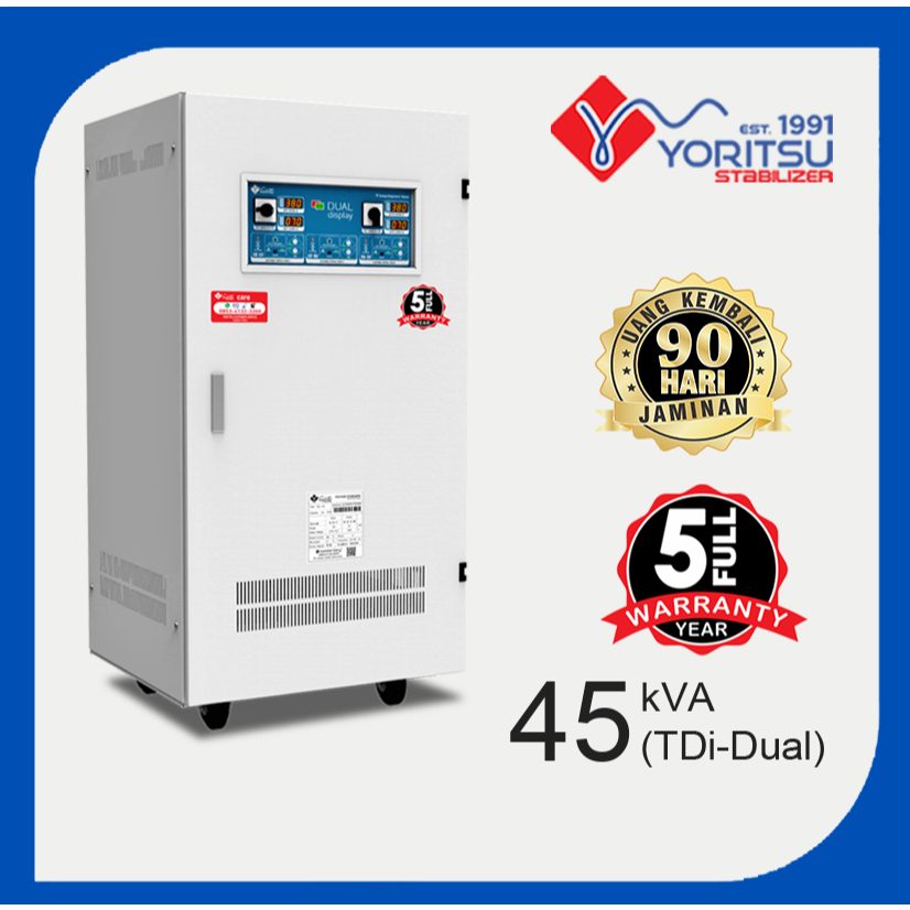 Jual New Dual-Display Stabilizer Listrik TDi 45 KVA ( 3 Phase ...