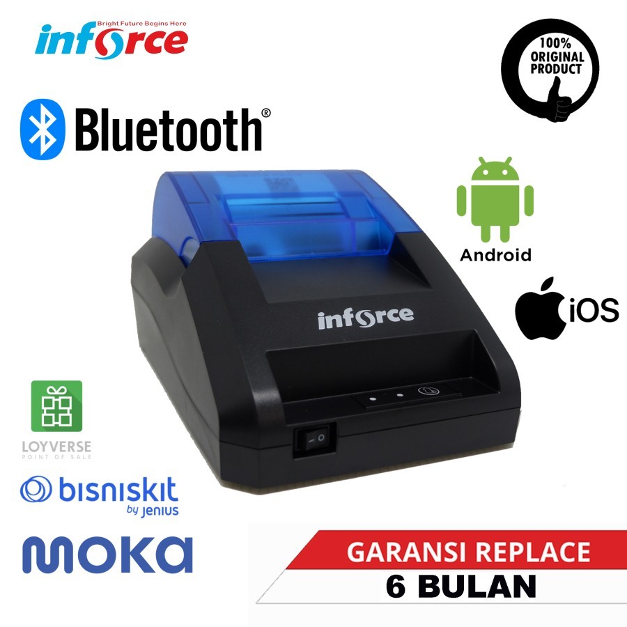 Jual PRINTER KASIR STRUK THERMAL INFORCE USB + RJ11 58 / PRINTER P58C ...
