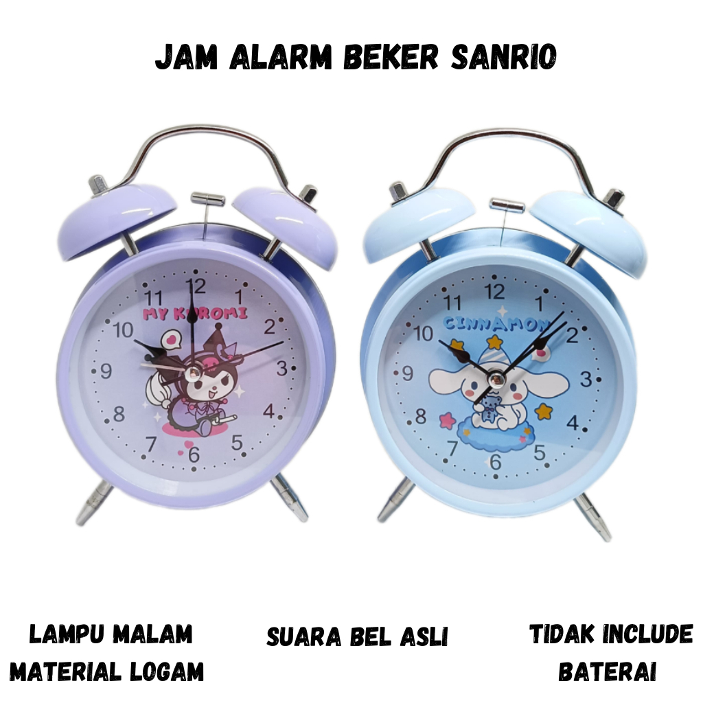 Jual Jam Alarm Weker Kring Motif Sanrio Jam Beker Meja Belajar Melody ...