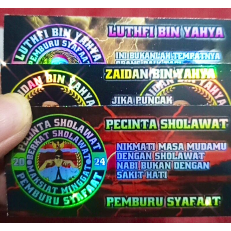 Jual Sticker Hologram Pecinta Sholawat & Pemburu Syafaat (Bonus Setiap ...