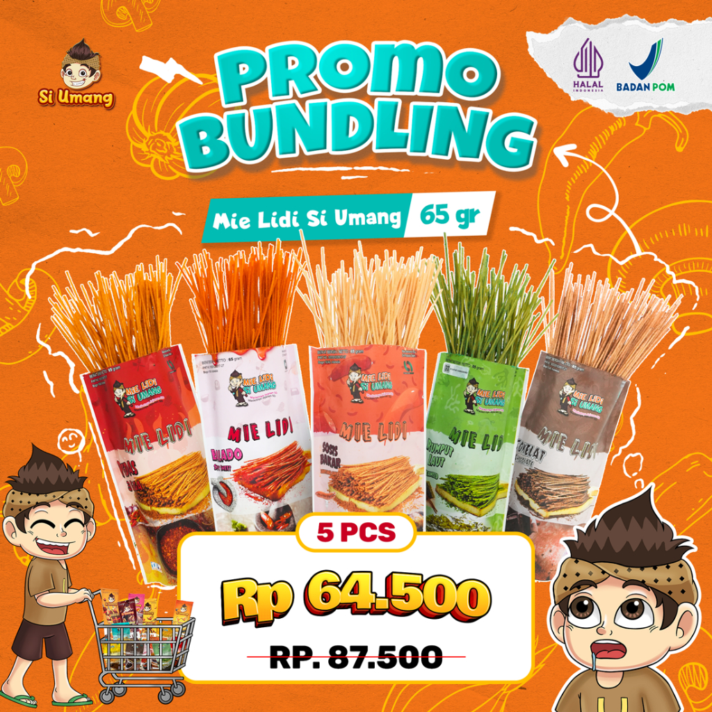 Jual Si Umang Cemilan Mie Lidi 65G Paket Legend - Bundling 5 Pcs (TIDAK ...