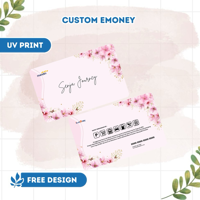 Jual Emoney eToll Mandiri || Custom cetak 1 & 2 sisi || Custom Cetak UV ...