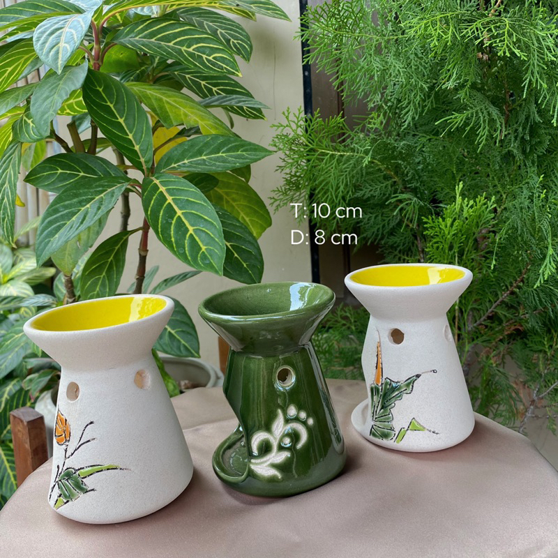 Jual OIL BURNER || TUNGKU AROMA TERAPI|| TEMPAT LILIN AESTHETIC KERAMIK ...