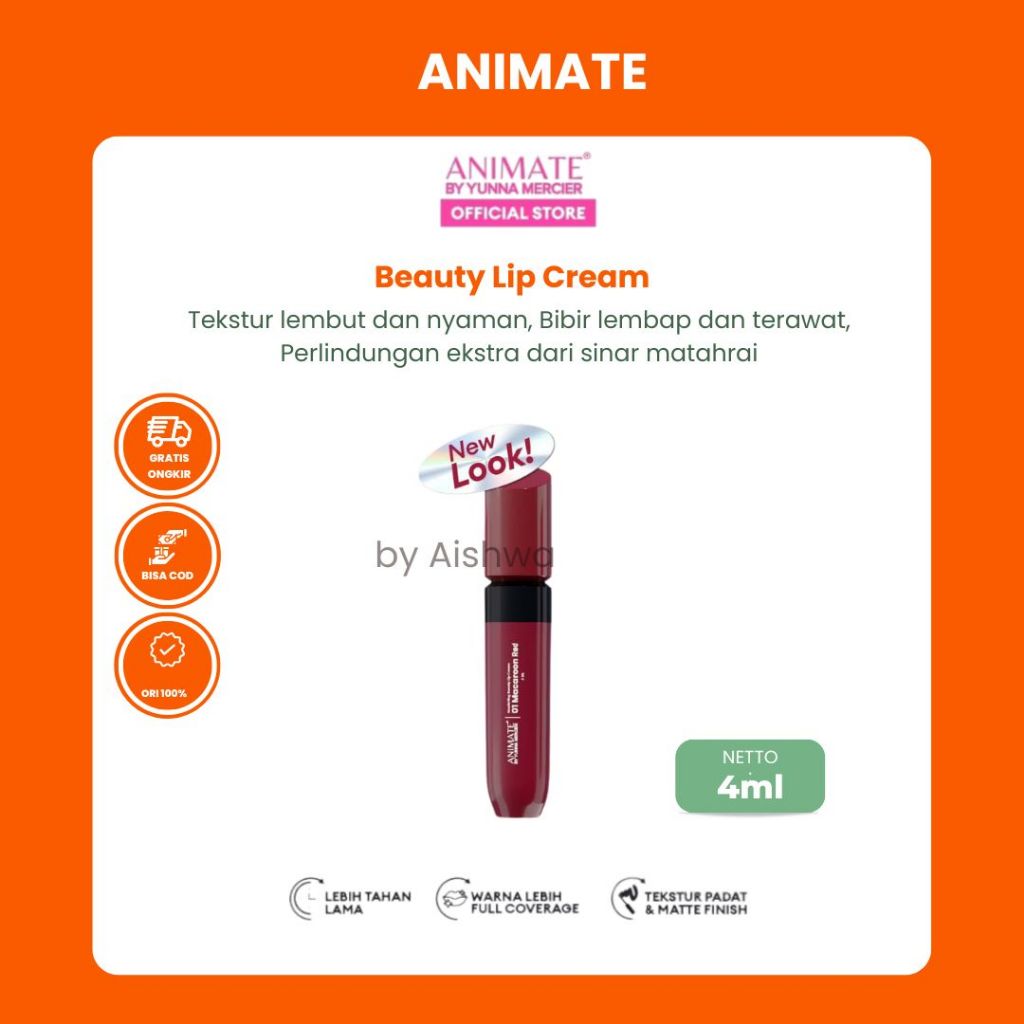 Jual Animate Nourishing Beauty Lip Cream 4 ml | Shopee Indonesia