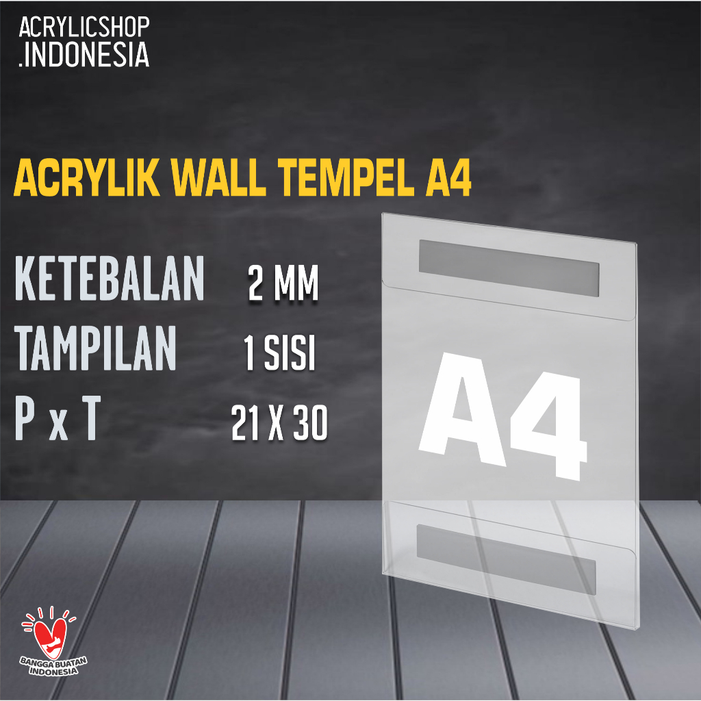 Jual Tempat Brosur Akrilik | Akrilik Poster Tempel |Sign Holder Akrilik ...