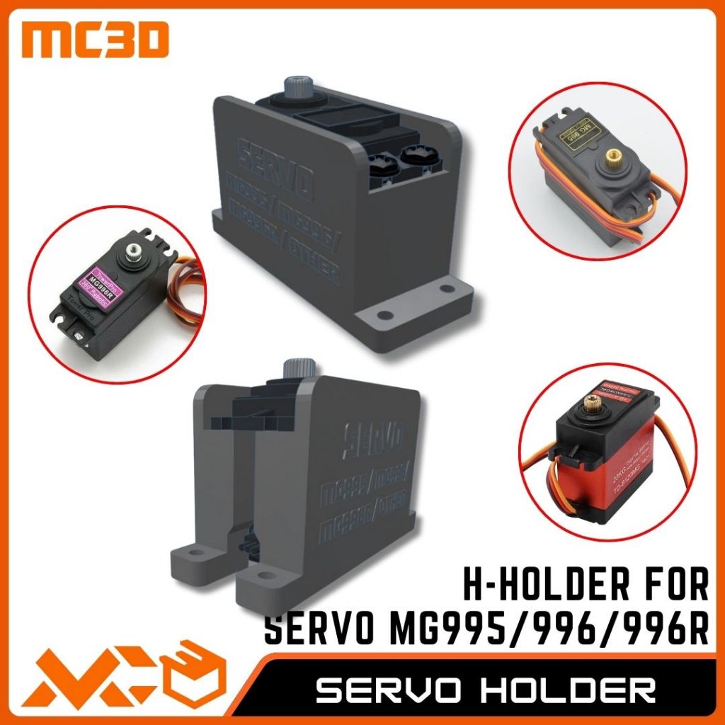 Jual Bracket Servo MG995 MG996 MG996R TD Series Servo Holder Horizontal ...