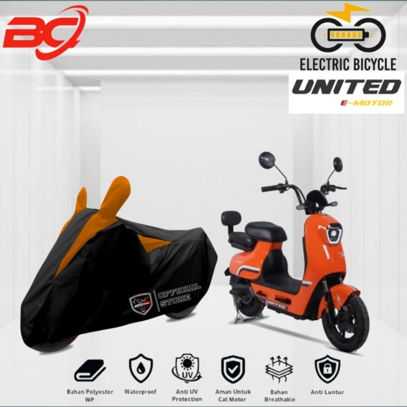 Jual cover motor listrik,sepeda listrik anti air UNITED E-Motor penutup ...