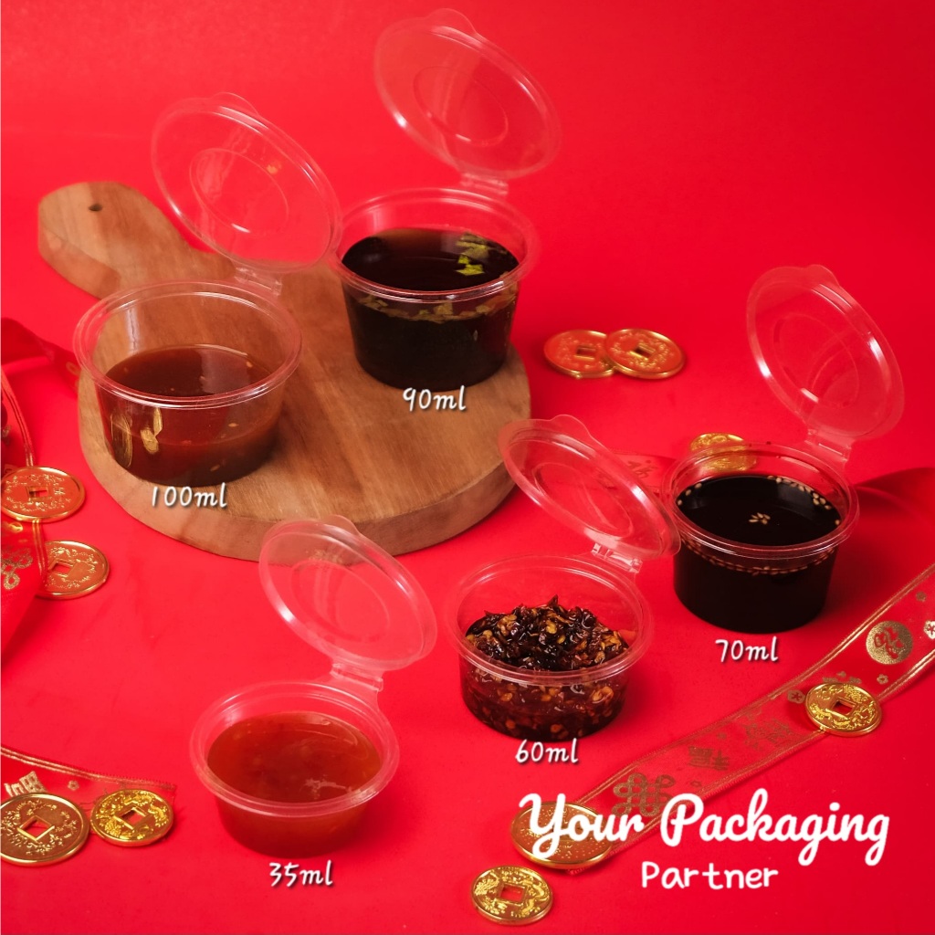 Jual Mika Cup Saos 35ml 60ml 70ml Tempat Sambal Sauce Agar Pudding ...