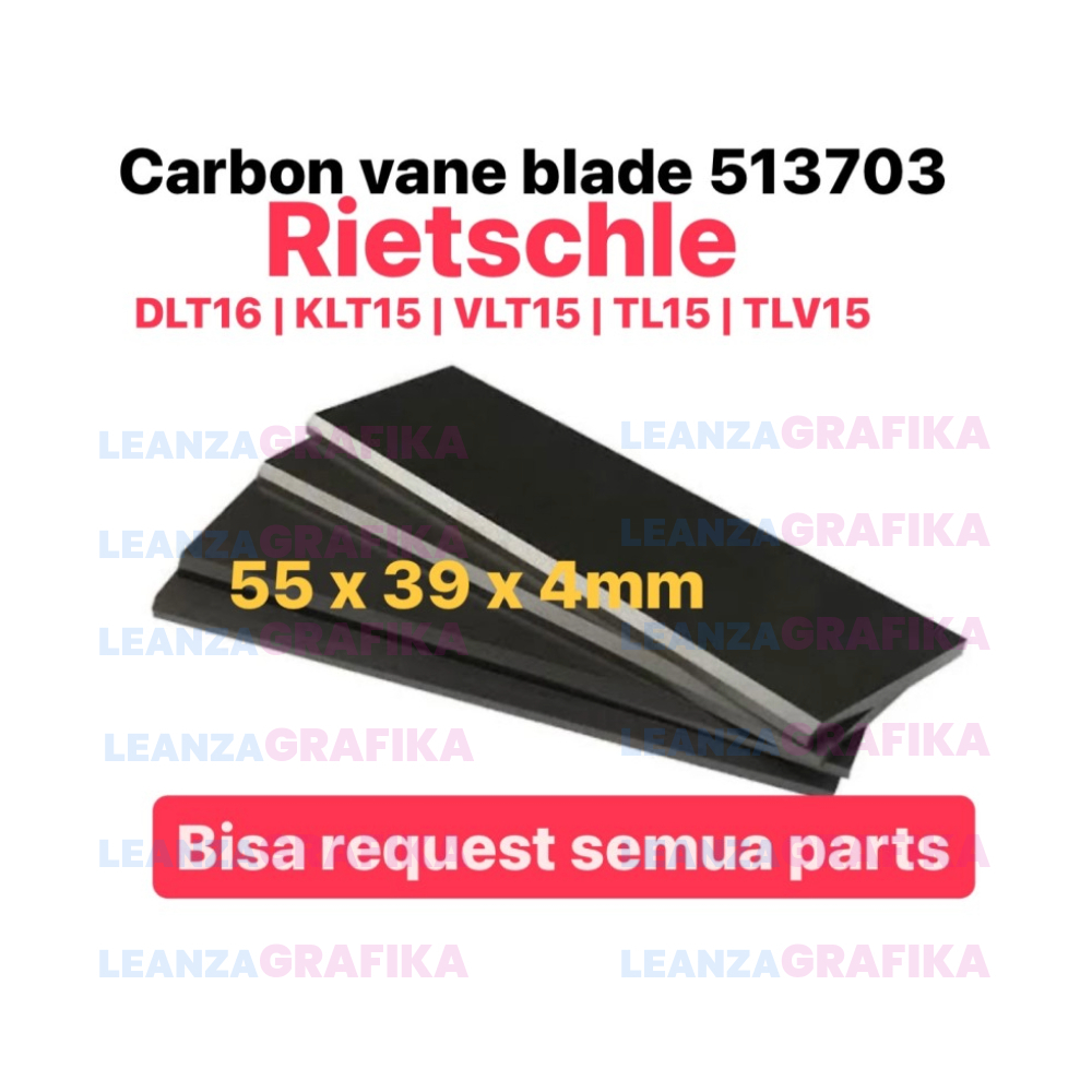 Jual Karbon pompa vacum rotary vane blade rietschle pump carbon vanes ...