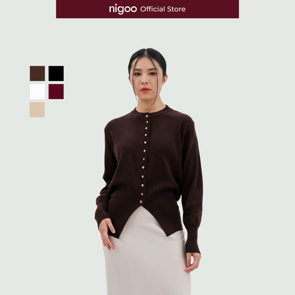 Jual NIGOO Yuri Cardigan Rajut Knitwear Wanita | Shopee Indonesia