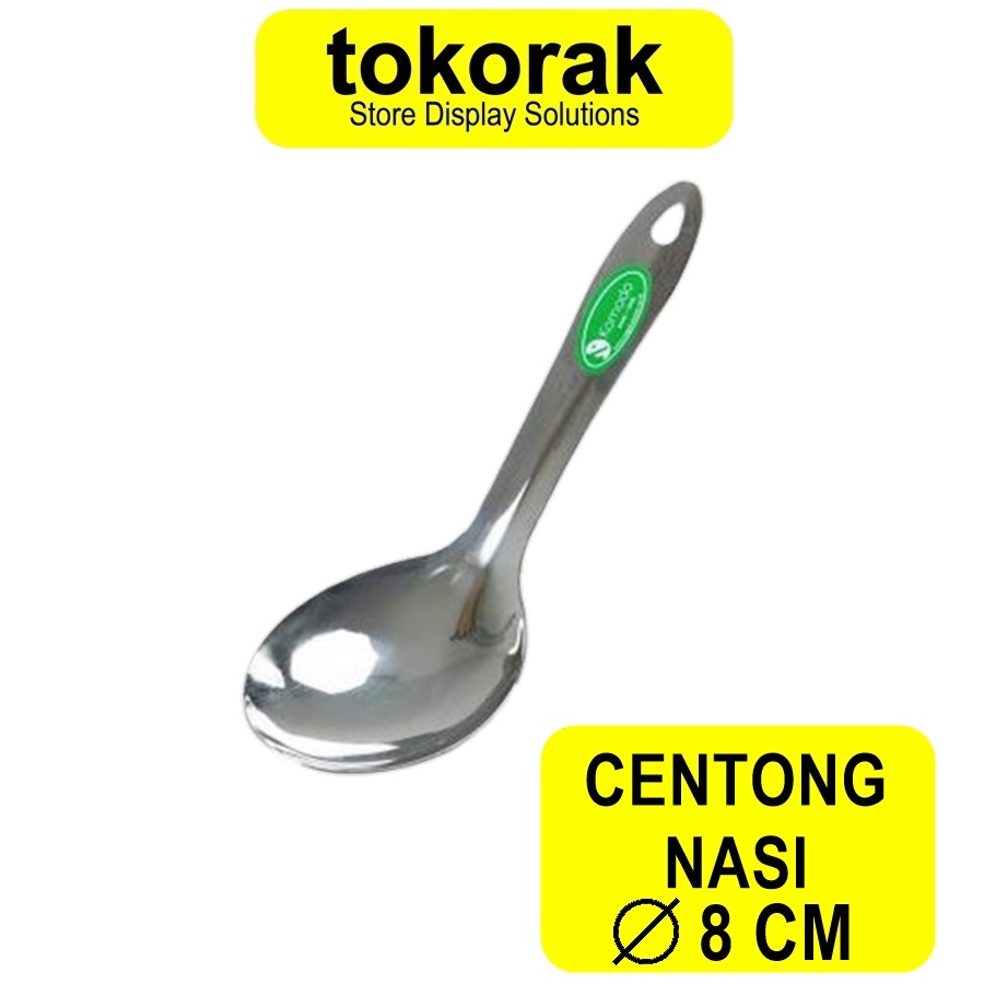 Jual CENTONG NASI STAINLESS STEEL 8CM SENDOK NASI KOMODO SUNNY 8 CM ...
