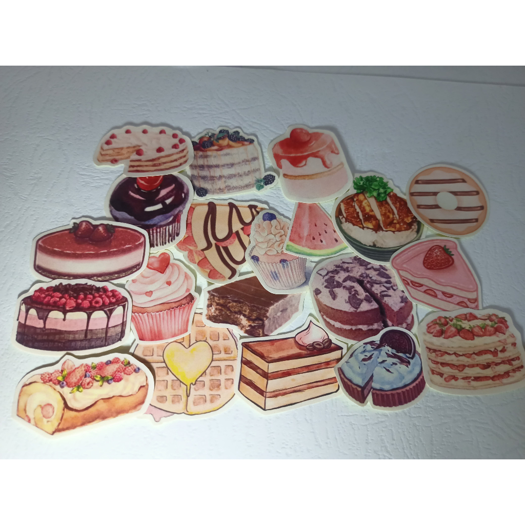 Jual [55 | 52 BIJI] STIKER MOTIF MAKANAN ESTETIK | AESTHETIC STICKER ...