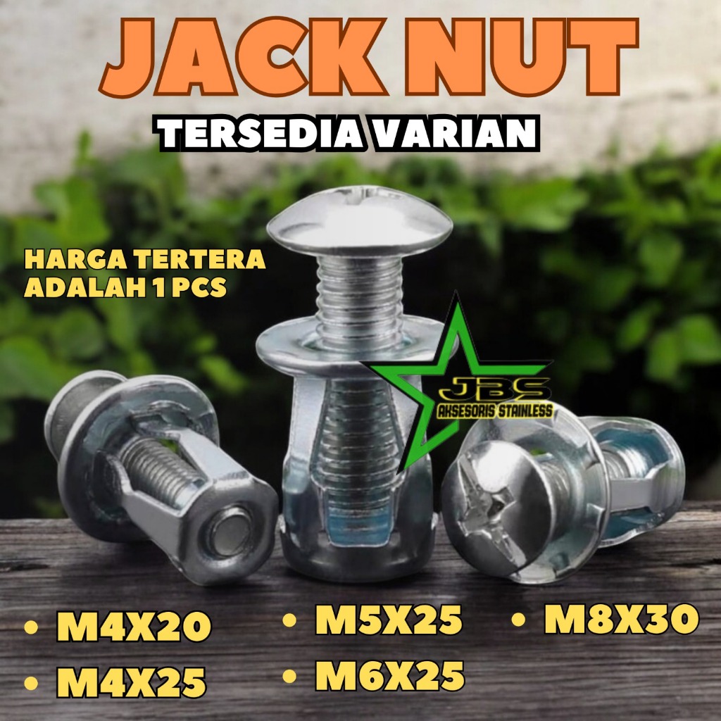 Jual 10 PCS JACK NUT METAL - RIVET NUT PLAT METAL MUR BAUT SEKRUP ...