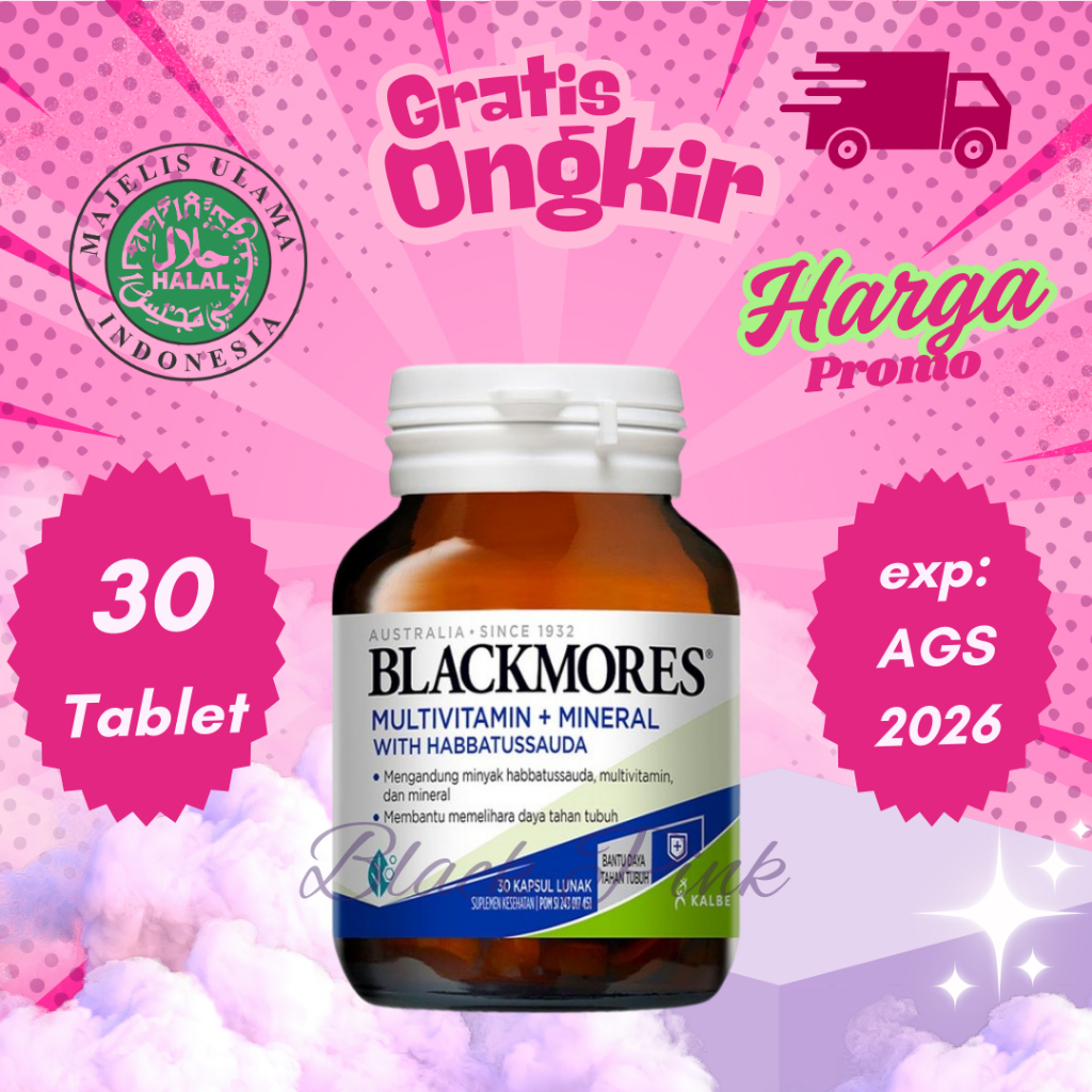 Jual BLACKMORES MULTIVITAMIN + MINERAL HABBATUSSAUDA ISI 30 KAPSUL | Shopee Indonesia