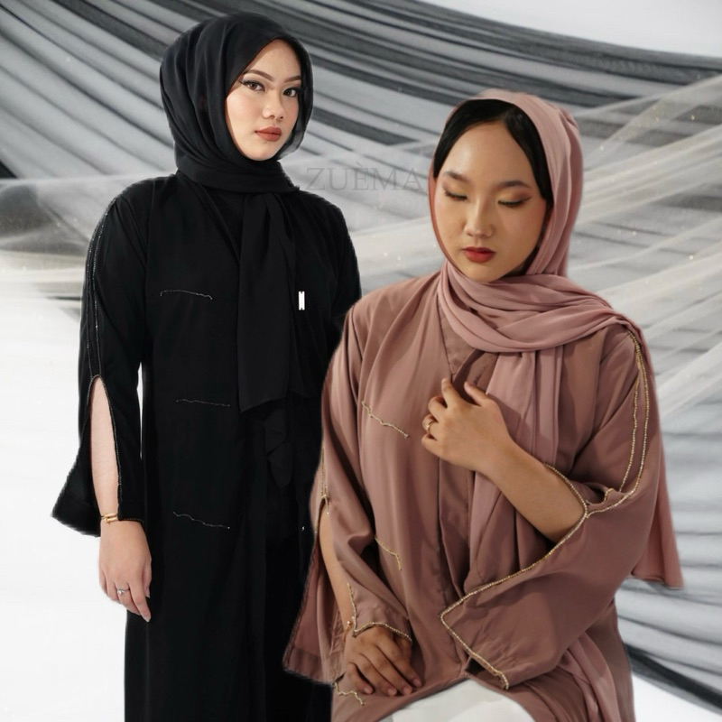 Jual NEW Edition | ZARA 3in1 set Hijab Jetblack Saudi Abaya | Payet ...