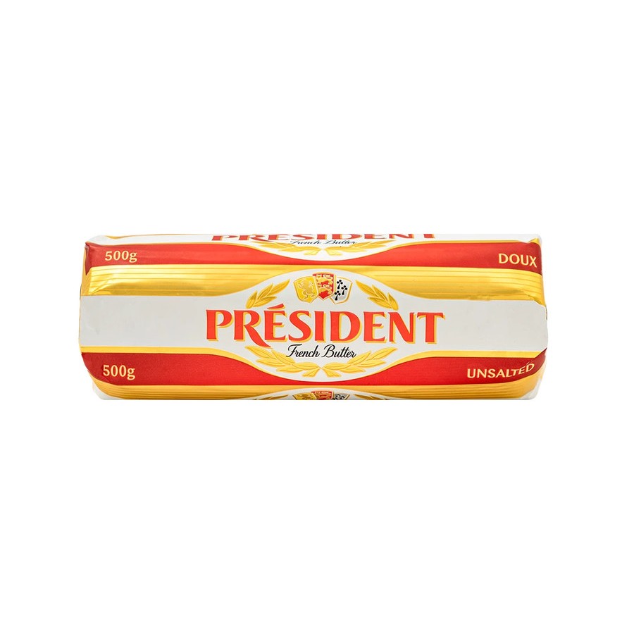 Jual Unsalted Butter President / Mentega Tawar President - 500 Gram ...