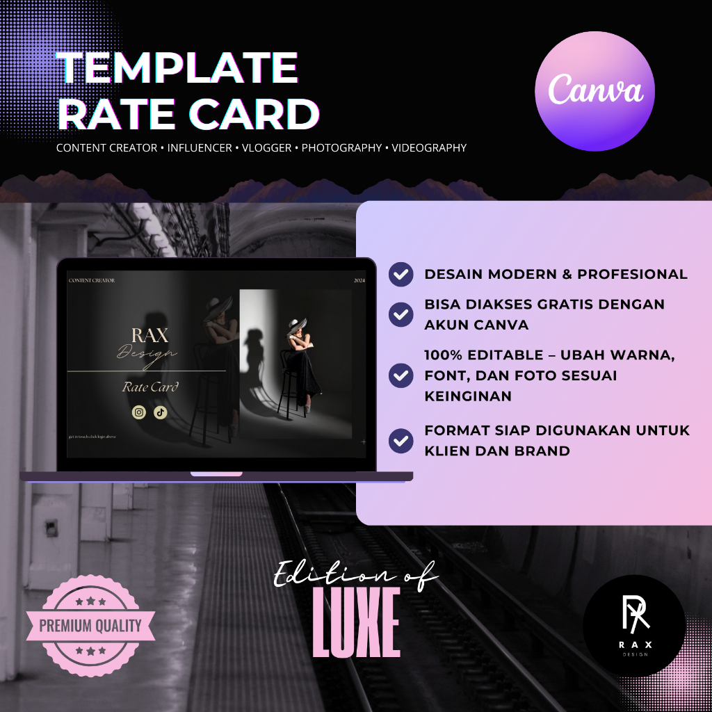 Jual Template Rate Card & Media Kit Creator - Luxe | Shopee Indonesia