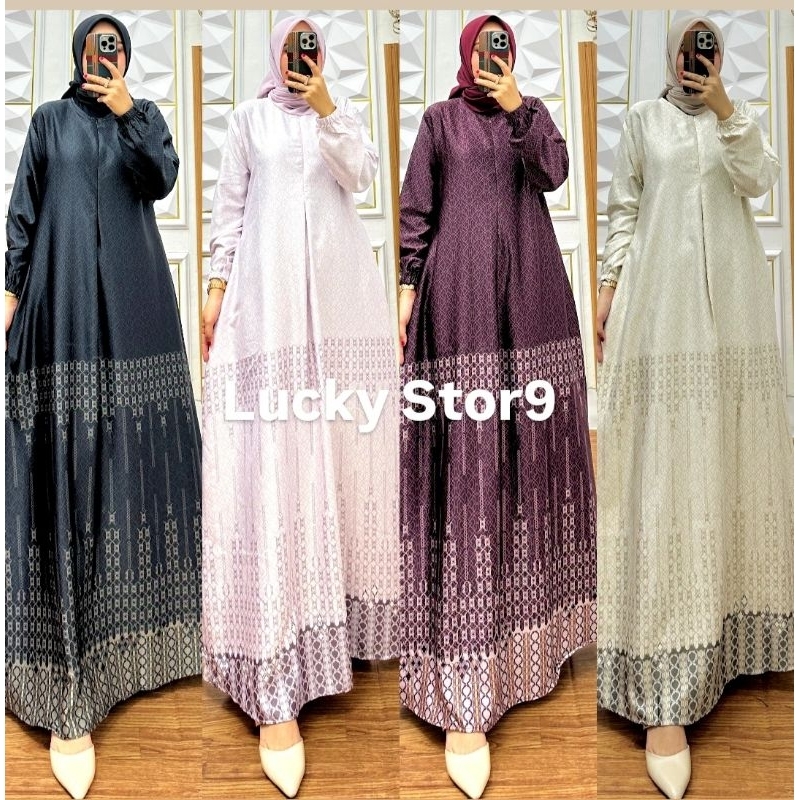 Jual Lucky Stor9 || New Arrival Gamis Silk Premium || Gamis Muslimah ...
