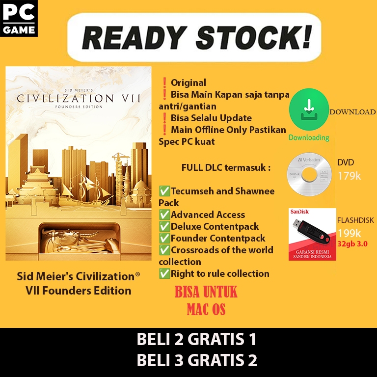 Jual Sid Meiers Civilization VII Founders Edition PC Original | Shopee ...