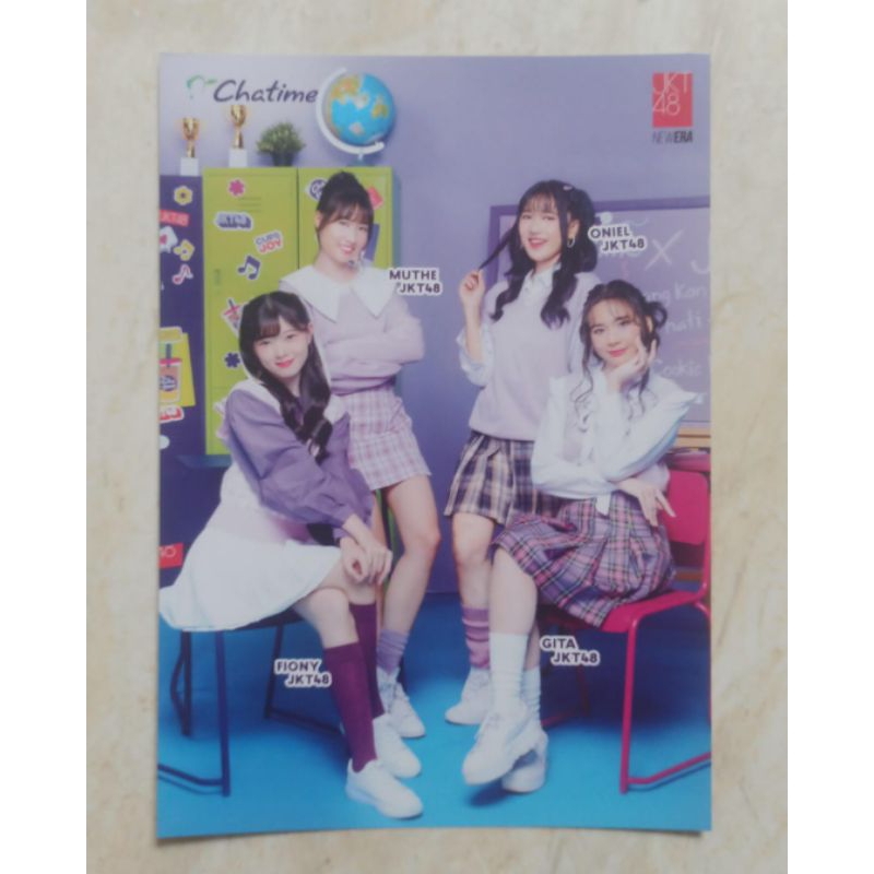 Jual Poster Chatime X JKT48 (Muthe, Fiony, Gita, Oniel) | OFFICIAL ...