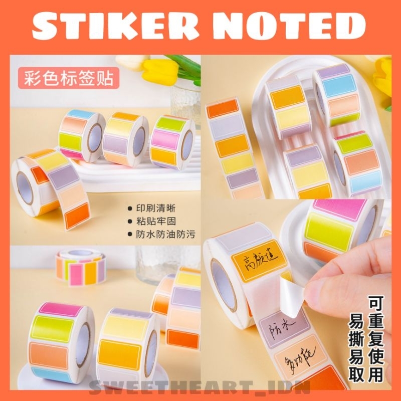 Jual stiker label tag nama / stiker noted memo tulis tangan / stiker ...