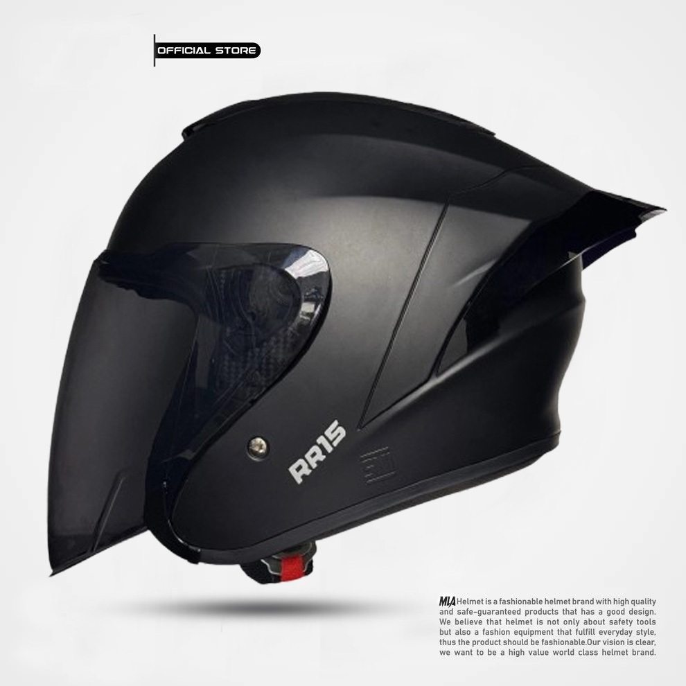Jual Helm Half Face RR15 Kairoz Paket Ganteng Hitam Dof Solid-Helm ...
