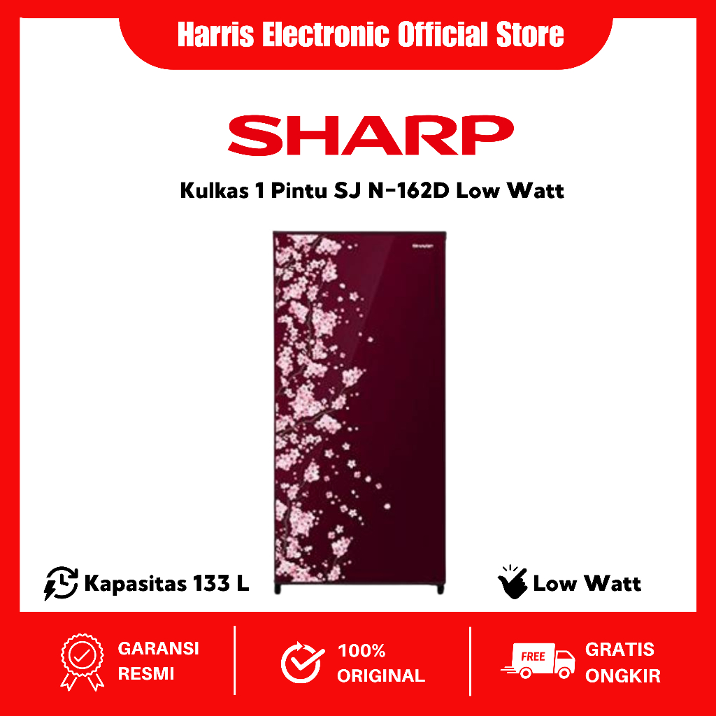 Jual Sharp Kulkas 1 Pintu SJ-N162D Low Watt Garansi Resmi | Shopee ...