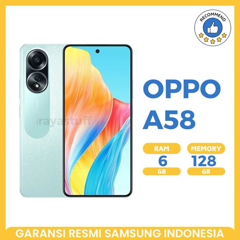 Jual OPPO A58 NFC 6/128GB 8/128GB RAM 6GB 8GB ROM 128GB Garansi Resmi ...