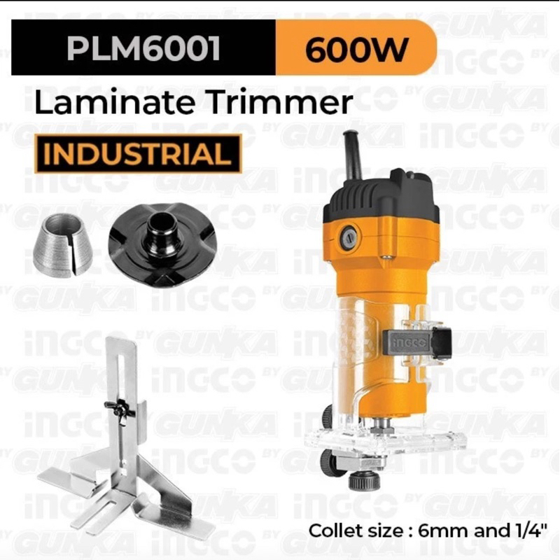 Jual Mesin Profil Kayu 6mm INGCO PLM6001 Laminate Router Trimmer 1/4 ...