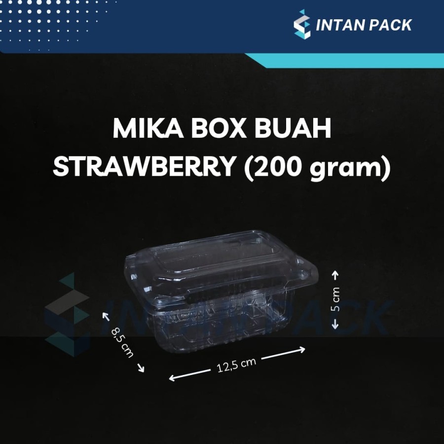 Jual Mika Buah Stroberi Anggur Chery Strawberry Buah Potong 200gr (50 ...