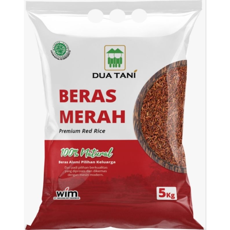 Jual Beras Merah Premium Dua Tani 5kg | Shopee Indonesia