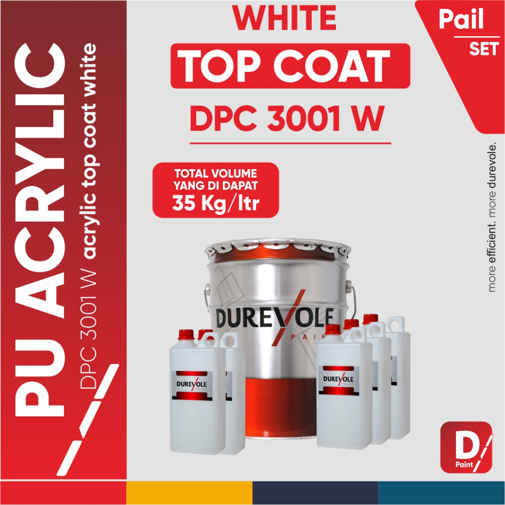 Jual DPC 3001 WHITE - DUREVOLE PU ACRYLIC WHITE PAIL | Shopee Indonesia