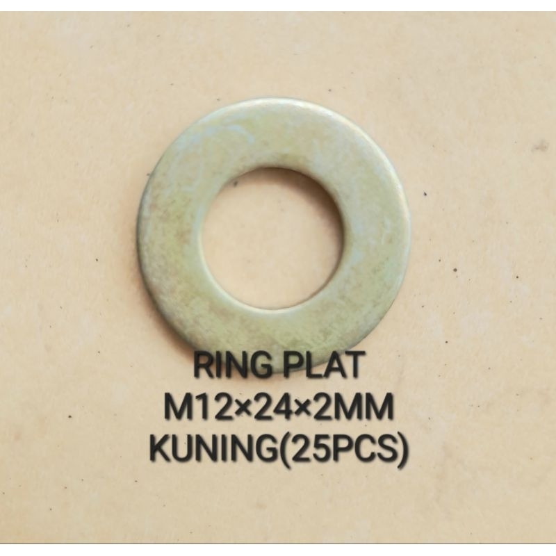 Jual RING PLAT M12x24x2MM KUNING DAN PUTIH 12×30×2 MM (25PCS) | Shopee ...