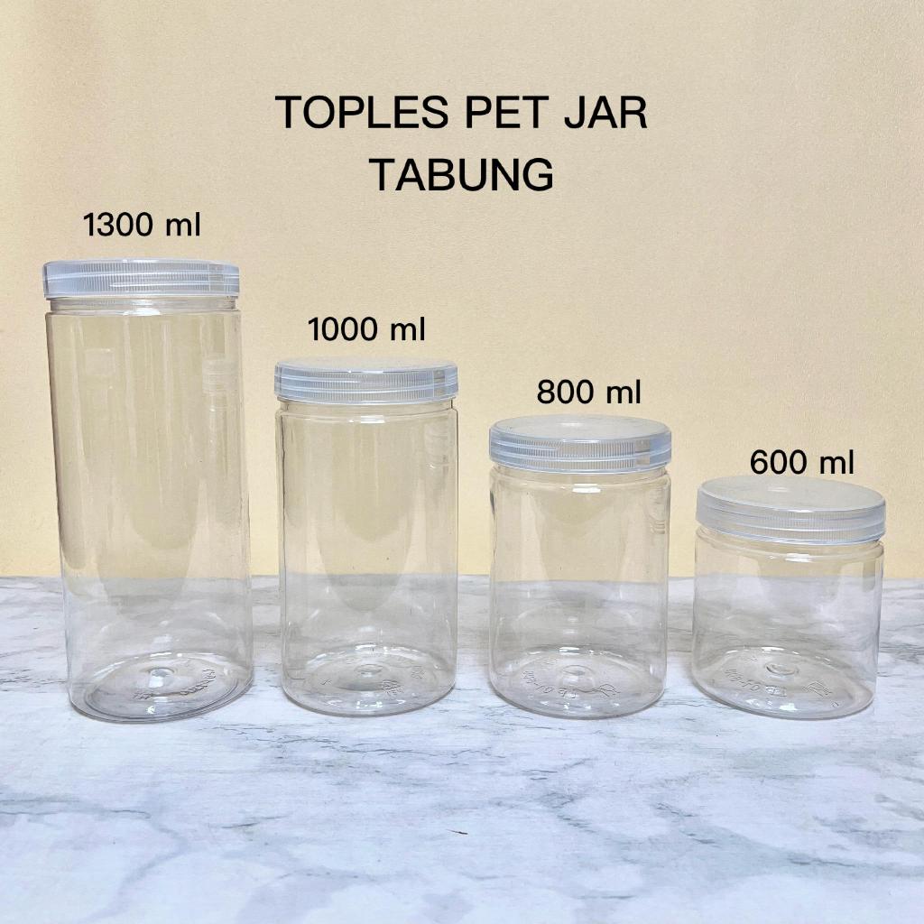 Jual [12 pcs] Toples Tabung PET JAR 400ml 600ml 800ml 1000ml 1300ml ...