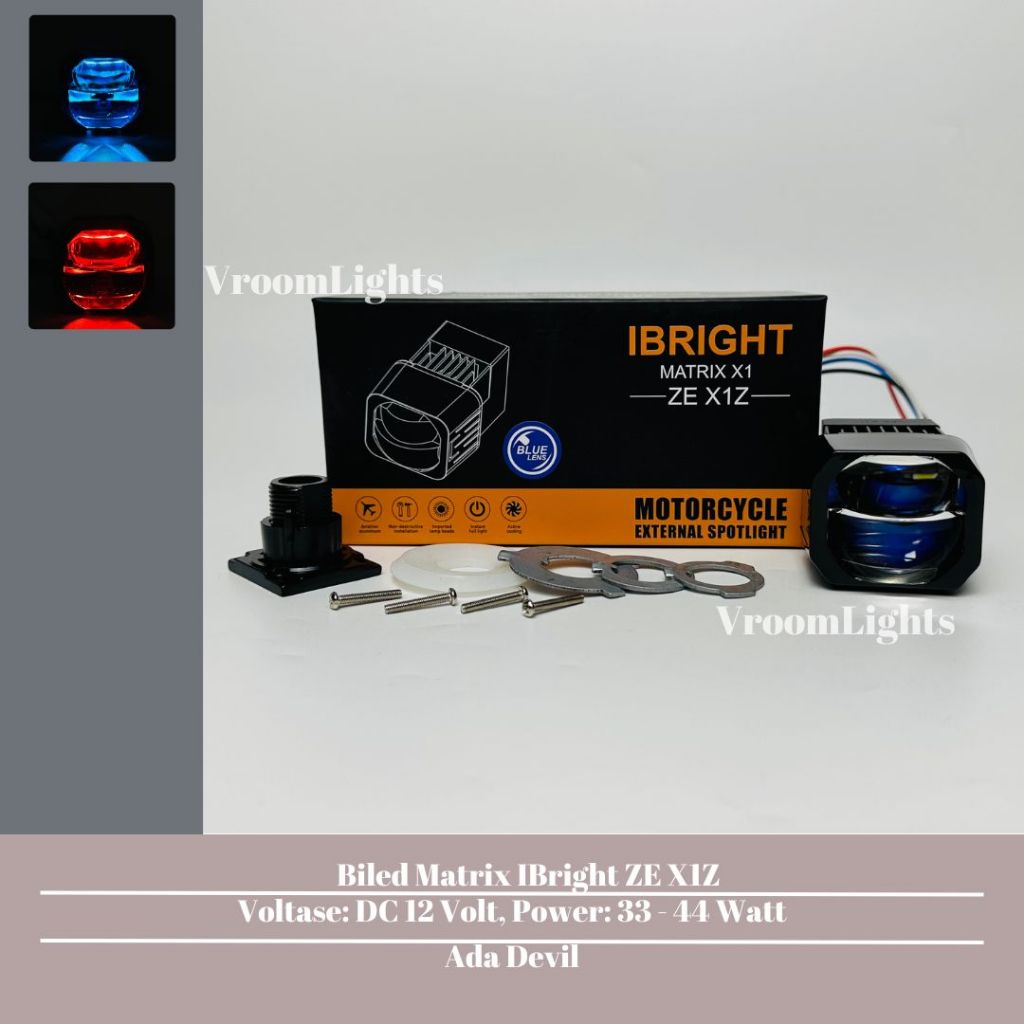Jual IBRIGHT Tipe ZE X1Z Biled Matrix X1 1.5 Inch Plus Laser | Shopee ...