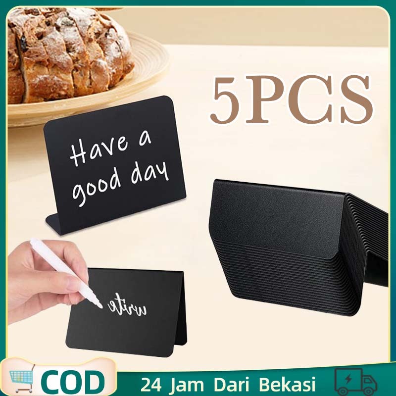 Jual 5pcs/set Acrylic Chalkboard Mini Papan Tulis Kapur Food Buffet ...