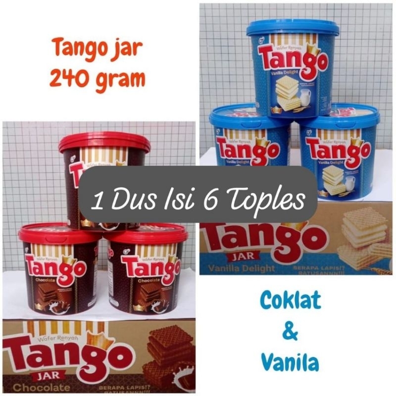 Jual WAFER TANGO RASA VANILA//COKLAT//WAFER TANGO JAR 240 WAFER//WAFER ...