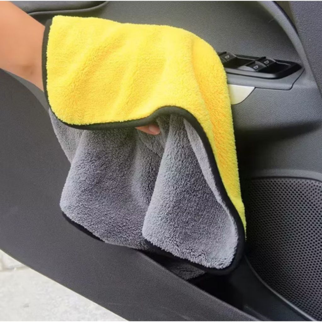 Jual Lap Microfiber Kuning Tebal Premiun 30 x 30 cm | Shopee Indonesia