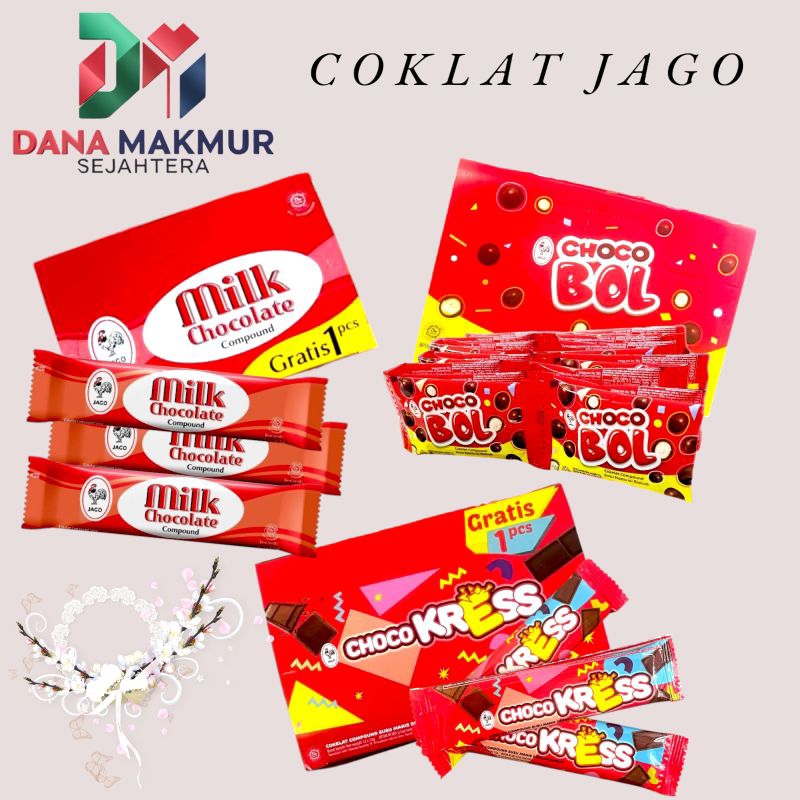 Jual COKLAT JAGO MILK, JAGO CHOCO BOL, JAGO KRESS | Shopee Indonesia