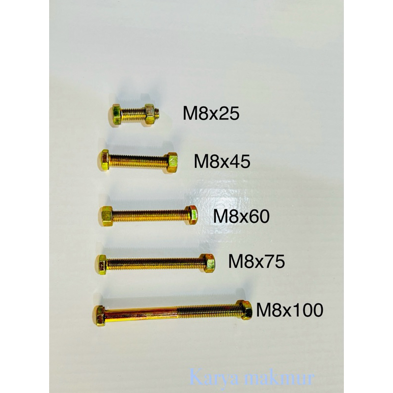 Jual BAUT KUNING KUNCI 12 & MUR / M8 | Shopee Indonesia