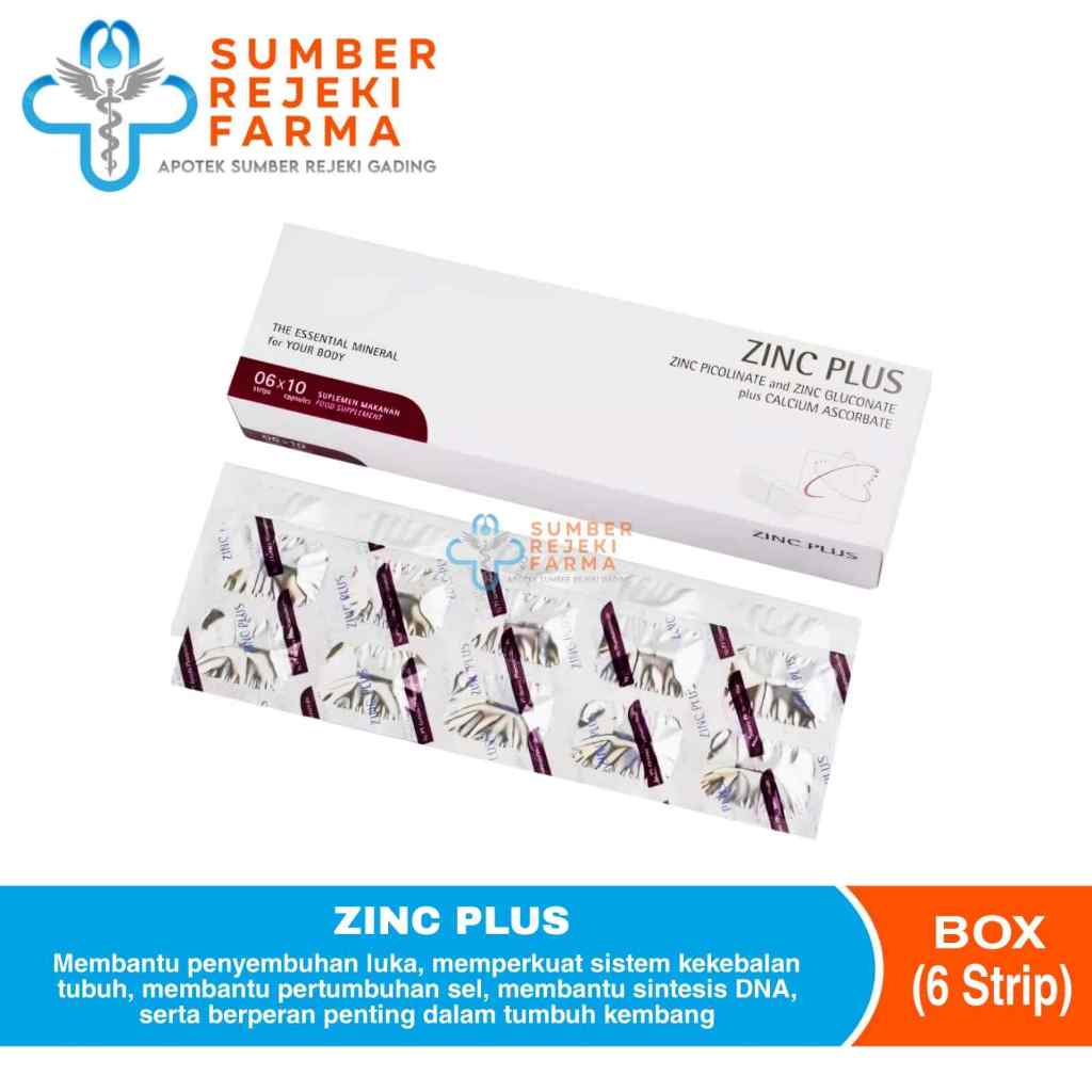 Jual Zinc Plus (BOX 6 Strip isi 60 Kapsul) - Suplemen Jerawat Rambut ...