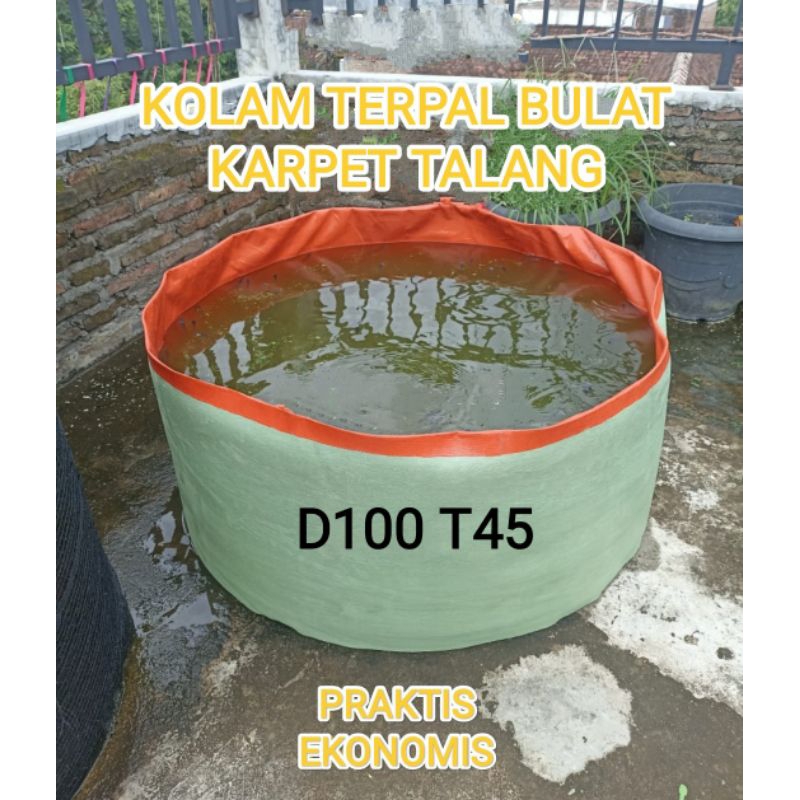 Jual Kolam Terpal Karpet Talang D100 T45, Praktis Langsung Pakai ...