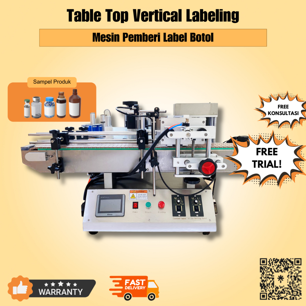 Jual Mesin label otomatis 1 atau 2 sisi dan melingkar table top ...