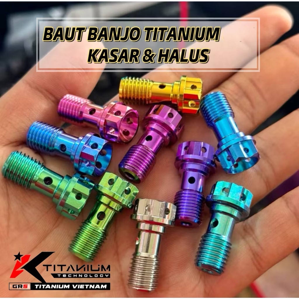 Jual Titanium Baut nepel Kaliper master rem Banjo Selang Rem drat Kasar drat Halus | Shopee ...