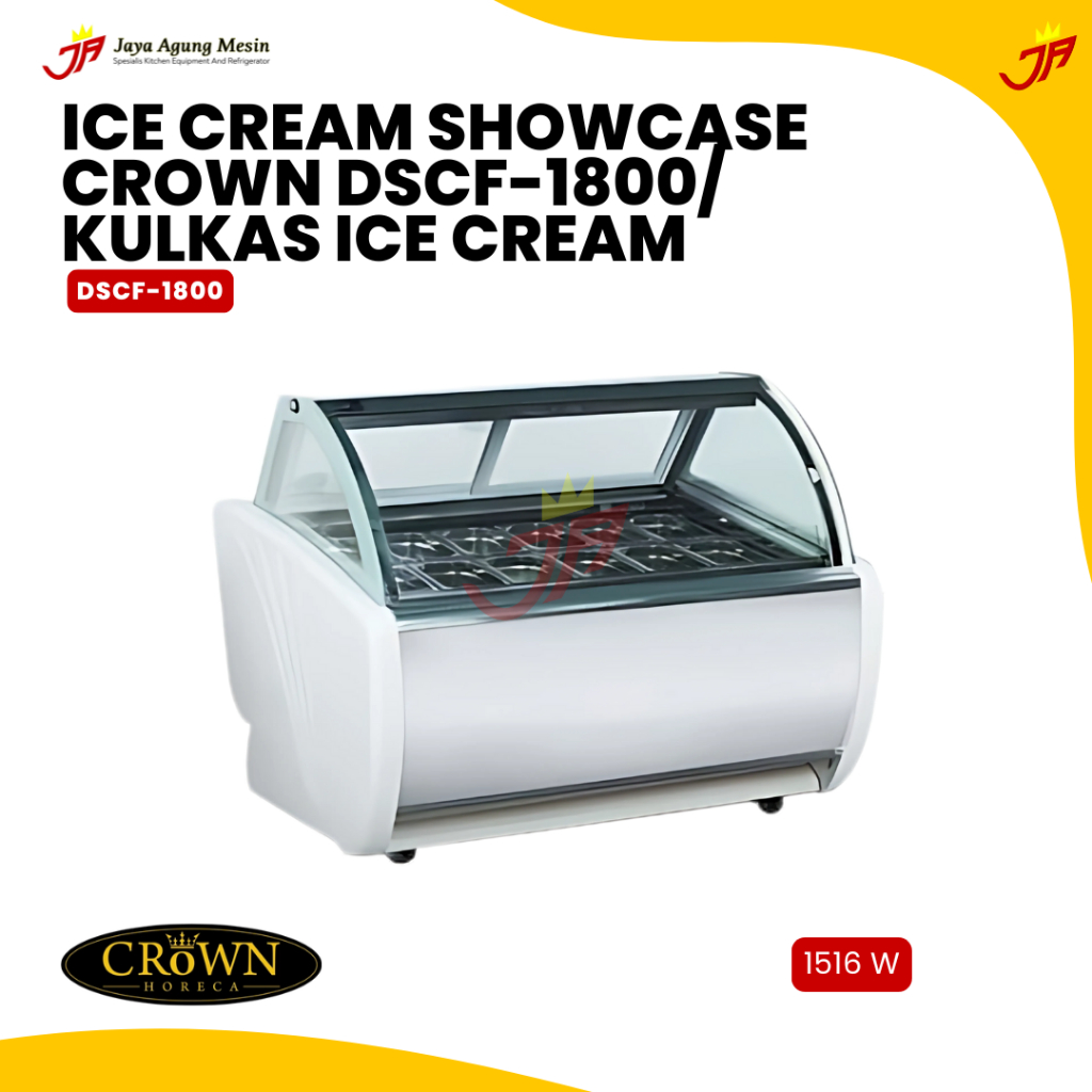 Jual CROWN Ice Cream Showcase Crown DSCF-1800/ Kulkas Ice Cream ...