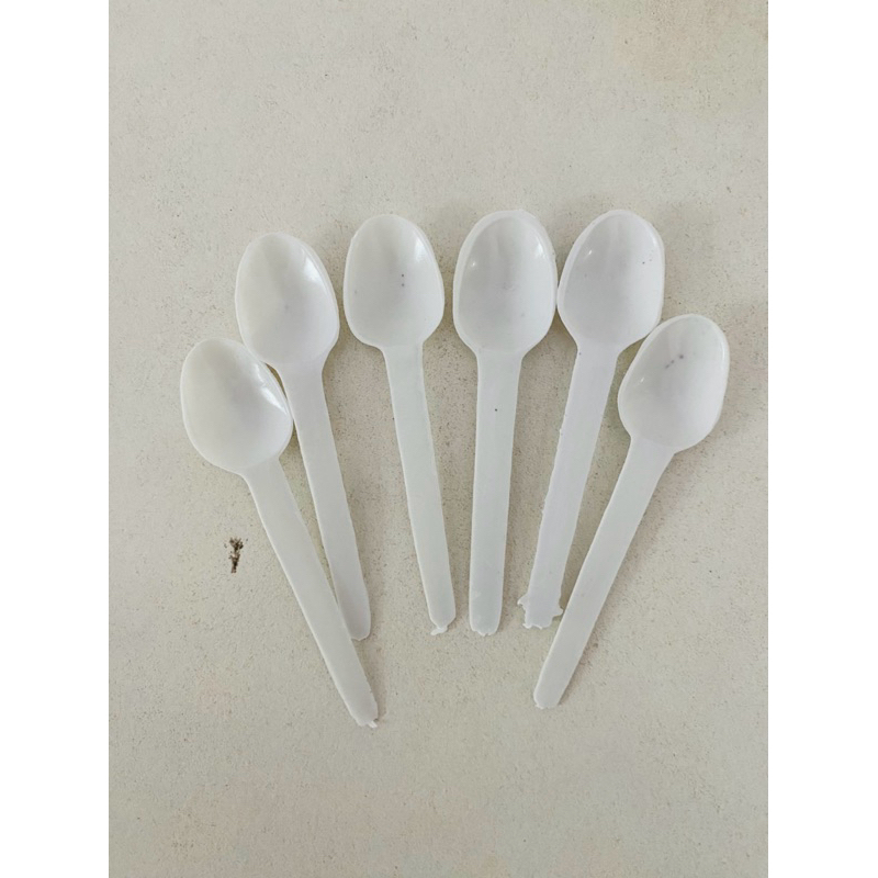 Jual Sendok Teh STB 100pcs / Sendok ice Cream Pudding Putih Susu Mini ...