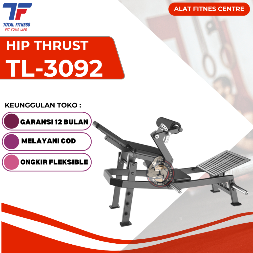 Jual Alat Fitness Commercial Hip Thrust TL-3092 Alat Olahraga Total ...
