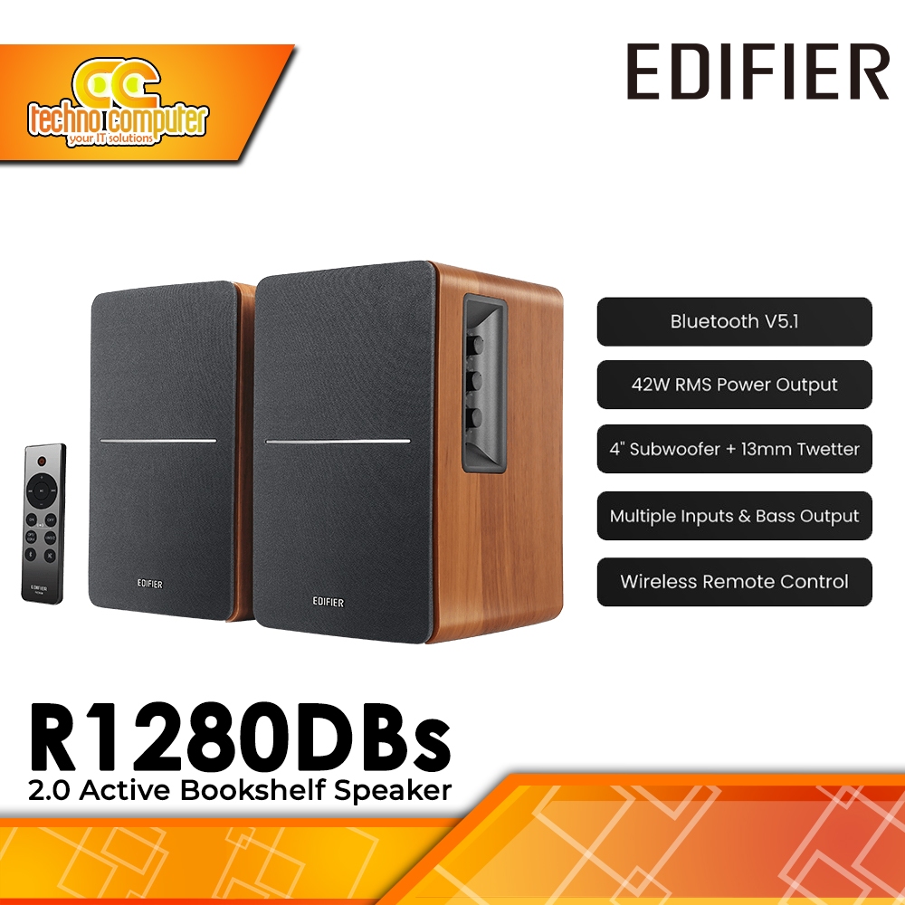 Jual SPEAKER EDIFIER R1280DBs Active 2.0 Bluetooth Bookshelf Speaker Set | Shopee Indonesia