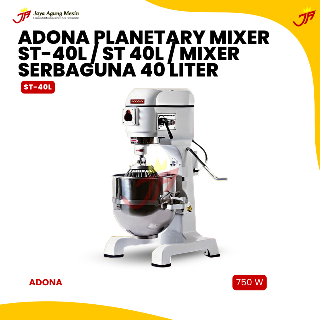 Jual ADONA Planetary Mixer ST-40L / ST 40L / Mixer Serbaguna 40 Liter | Shopee Indonesia